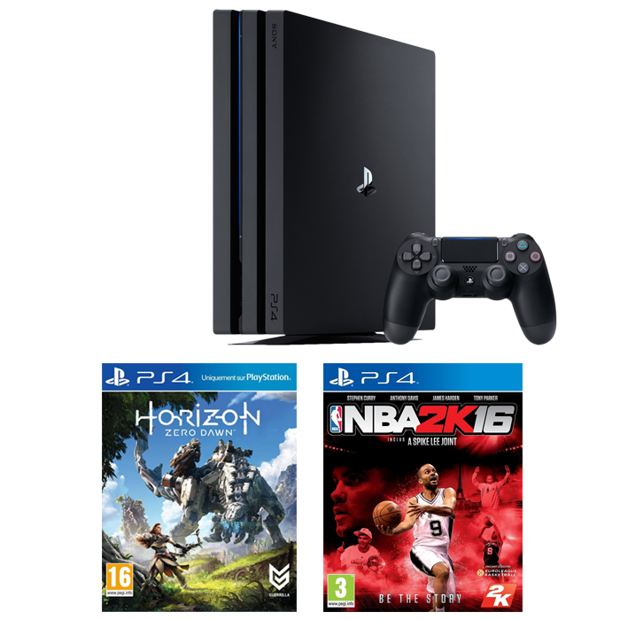PS4 Pro + Horizon Zero Dawn + NBA 2K16 à 399 euros