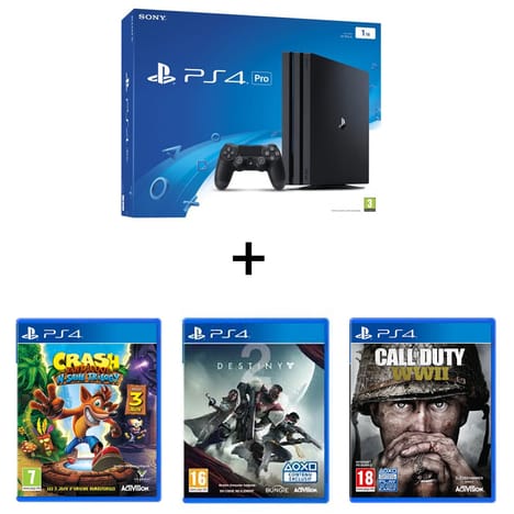 Pack Promo PS4 Pro 3 jeux à 409,99 € | ChocoBonPlan.com