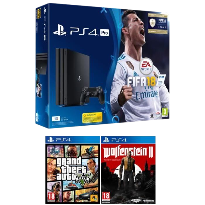 Pack PS4 Pro FIFA 18 2 jeux à 399,99 euros | ChocoBonPlan.com