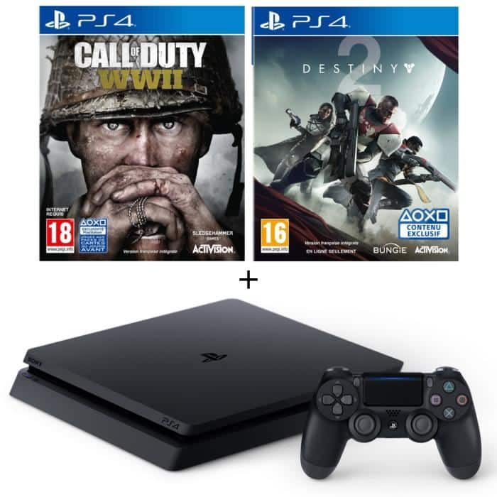 Bon Plan Pack PS4 Slim COD WW2 + jeux à 289 € | ChocoBonPlan.com