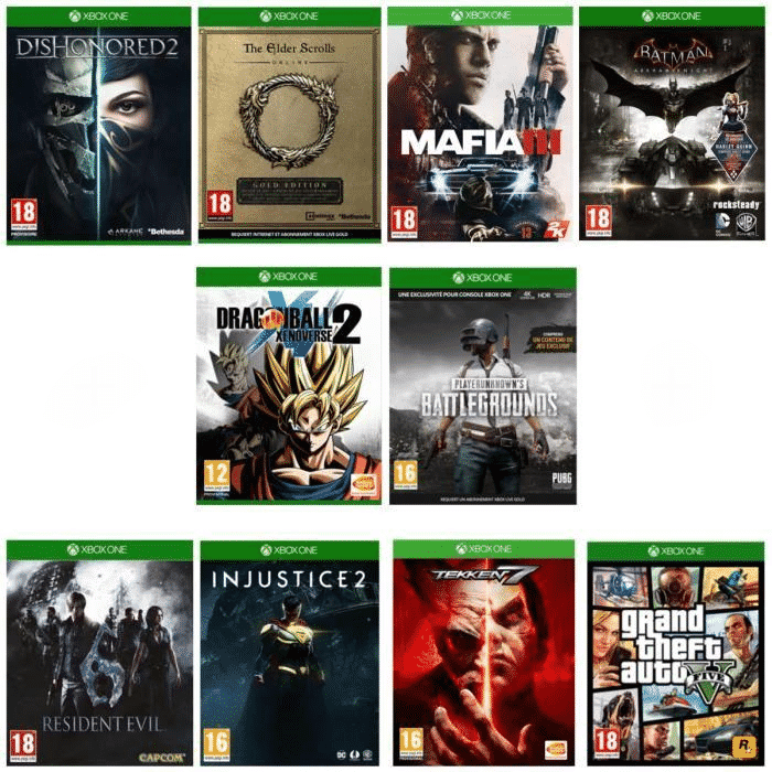 Pack de 10 jeux Xbox One | ChocoBonPlan.com