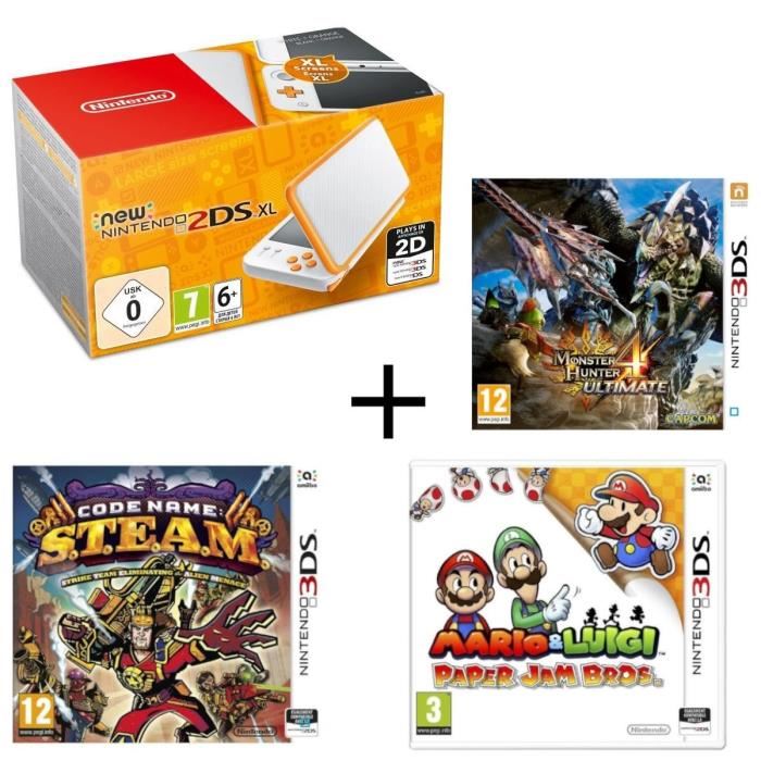 PAck 2DS XL pas cher + 2 jeux | ChocoBonPlan.com