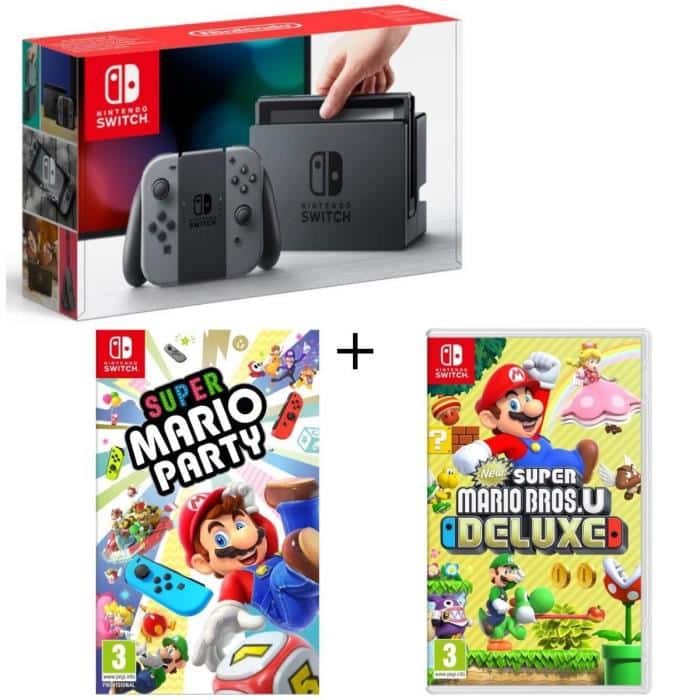 Pack Switch Mario Bros U + Mario Party à 389,99€ | ChocoBonPlan.com