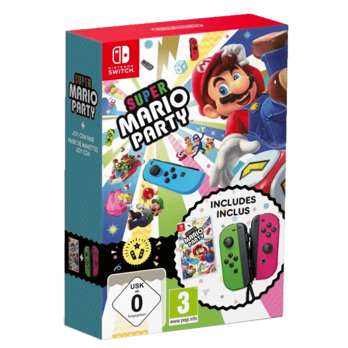 Super Mario Party sur Nintendo Switch + Joy-Cons Vert et Rose ...