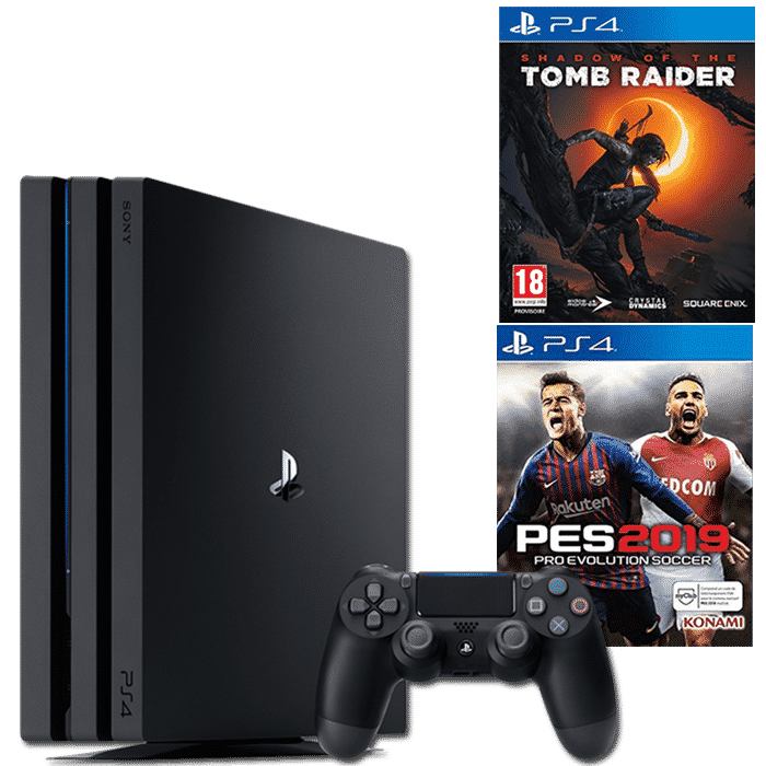 Pack PS4 Pro PES 2019 en promo + Tomb Raider | ChocoBonPlan.com