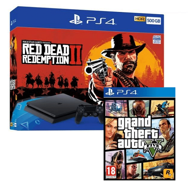 Pack PS4 Slim Red Dead Redemption 2 GTA 5 | ChocoBonPlan.com