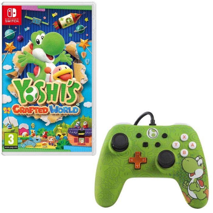Pack Yoshi crafted world Switch avec manette| ChocoBonPlan.com