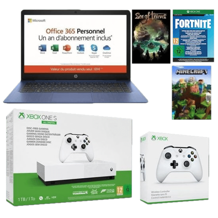 PC Portable HP + Xbox One S All Digital pas cher | ChocoBonPlan.com