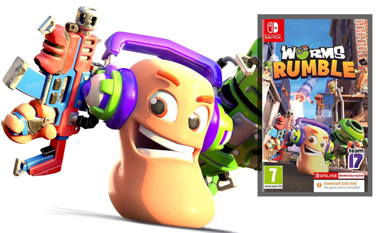 Worms Rumble Fully Load sur Switch (code dans la boite) | ChocoBonPlan.com