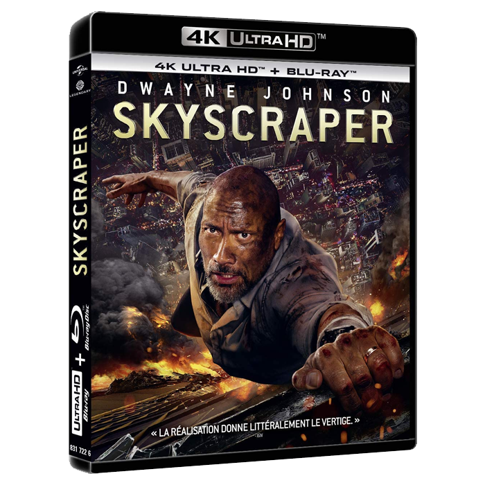 Skyscraper Blu Ray 4K Ultra HD + Blu-Ray | ChocoBonPlan.com