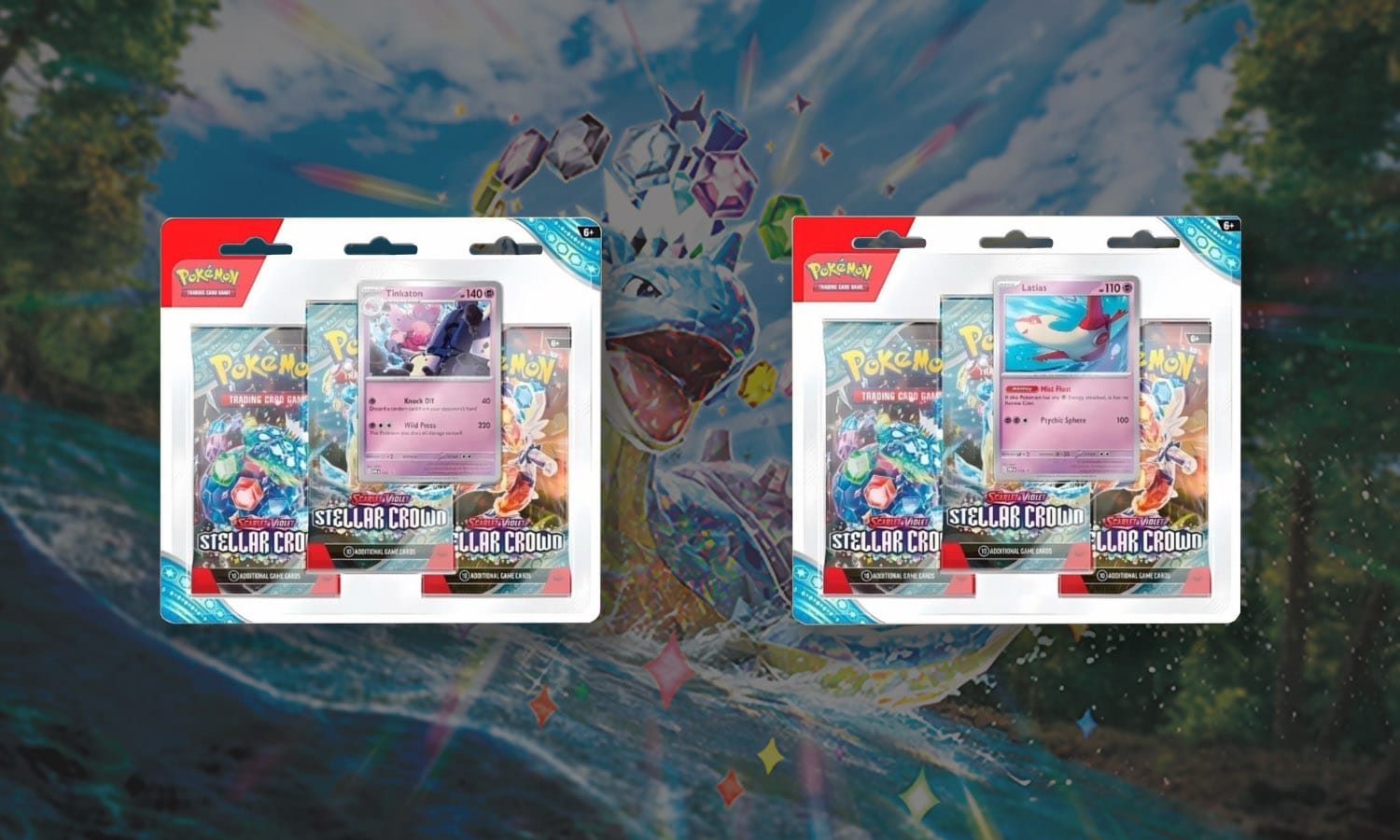 Pokémon Tripack Couronne Stellaire EV07 : les prix | ChocoBonPlan.com